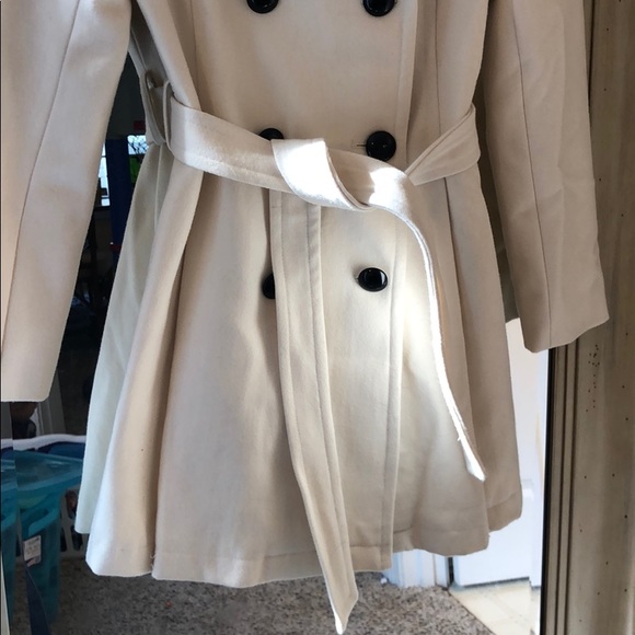 Express | Jackets & Coats | Express Cream Peacoat | Poshmark